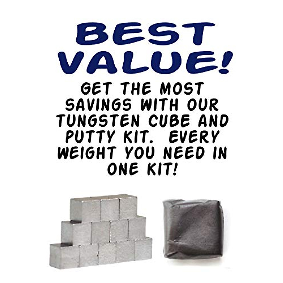 Reusable Tungsten Weight Kit for Your Pinewood Car, 3 Ounces, Incremental Weights and Tungsten Putty, All Your Derby or Awana Grand Prix Weights in One Set