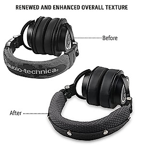Replacement Headphone Headband Cover Protector for ATH-M50x,M50XBT/MX40,Cloud 2&1 Headsets,Headband Cushion Pads Easy Installation No Tool Needed
