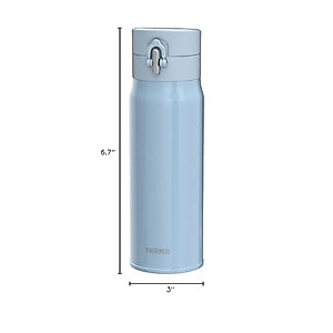Thermos JOH-500 LB Vacuum Insulated Portable Mug, 16.9 fl oz (500 ml), Light Blue