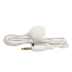 Saramonic White 3.5mm Lavalier with 4.1’ (1.25m) Cable for Wireless Systems, Portable Recorders, Cameras, Blink 500, Blink 500 Pro and More (SR-M1W)