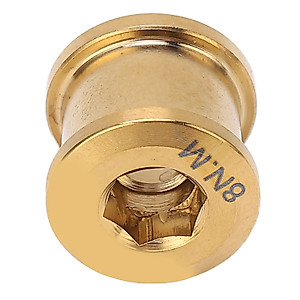 4Pcs Chainwheel Disc Screw, Alloy Single Chainring Bolts for Mountain Bikes(Gold)