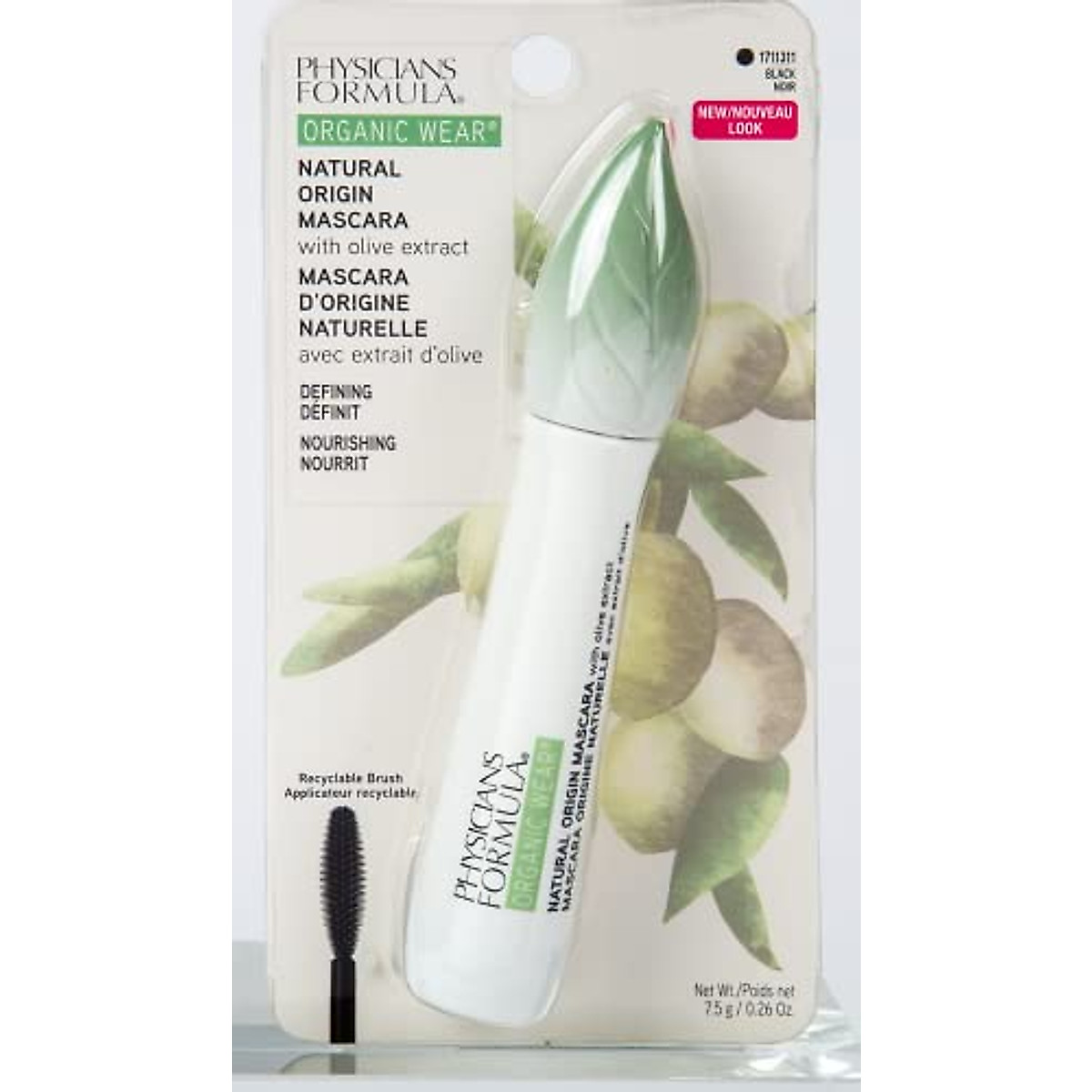 Organic Mascara By Physicians Formula Organic Wear All Natural Origin Mascara, Organic Makeup, Black, Dermatologist Test