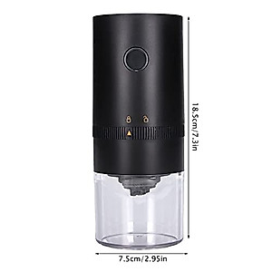 Coffee Grinder, Portable Electric Coffee Grinder for Office and Home, Electric Grinder for Coffee Beans, Peanut, Beans, Spice, Nuts (Black)