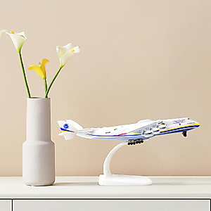 NUOTIE Antonov AN-225 Mriya 1/400 Diecast Aircraft Model Kit Military Transport Airplane Model with Stand for Collections or Gift (Ukrainian Painting)