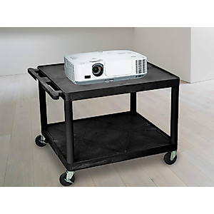 LUXOR LP27-B 27"H AV Cart - Two Shelves
