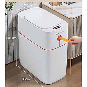 N/A Electronic Automatic Trash Can Automatic Packaging 13L Household Toilet Bathroom Waste Garbage Bin Smart Sensor Trash Can