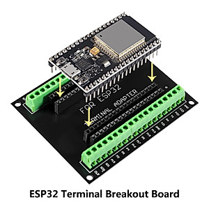 Coliao 4pcs ESP32 Breakout Board GPIO 1 into 2 for 38PIN Narrow Version ESP32 ESP-WROOM-32 Microcontroller Development Board