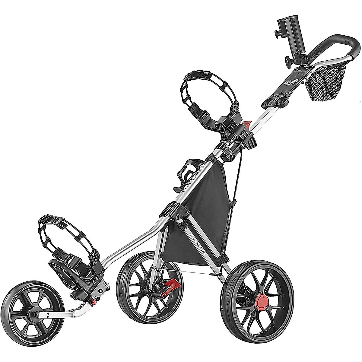 Caddytek CaddyLite 11.5 V3 3 Wheel Golf Push Cart - SuperLite Deluxe, Lightweight, Easy To Fold Caddy Cart Pushcart , Silver , 53.5 x 27 x 45"