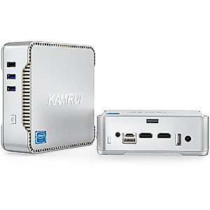 KAMRUI GK3 Plus Mini PC 16GB RAM 512GB M.2 SSD, Intel 12th Alder Lake N95 (up to 3.4GHz) Mini PC Windows 11 Pro, 2.5''SSD, Gigabit Ethernet, 4K UHD, WiFi, BT, VESA/Home/Business Mini Desktop Computer