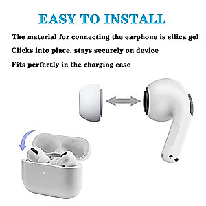 Ear Tips for Airpods Pro,Silicon Earbuds Tips with Noise Reduction Hole,Replacement Ear Tips for Airpods Pro 2nd Generation and Airpods Pro Suitable for Box and Charging Case.[3Pairs] S-10(S/M/L)