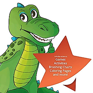 StarSmilez Kids Toothbrush Buddy Lil Allie Gator Plush Dental Education Tool and Toy Teach Kids Oral Care 9” Tall