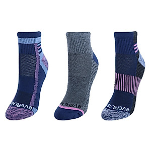 Everlast Women's Performance Quarter Socks (3 Pairs), Navy