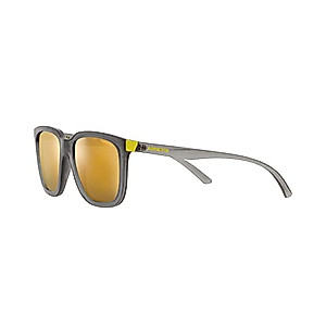Arnette Men's AN4306 Plaka Square Sunglasses, Transparent Grey/Mirrored Yellow Gold, 54 mm