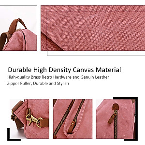 KL928 Canvas Vintage Backpack – Large Casual Daypack Outdoor Travel Rucksack Hiking Backpacks for Men Women