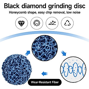 104Pcs Sanding Discs Set, 2 Inch Die Grinder Sanding Disc for Drill Die Grinder Accessories with 1/4 inch Holder for Grind Polish Burr Finish Rust Paint Removal