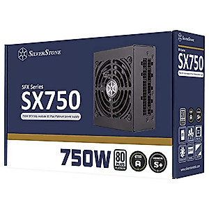 SilverStone SX750 Platinum, 750W SFX Fully Modular 80 PLUS Platinum Power Supply, SST-SX750-PT