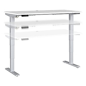 Bush Business Furniture Move 40 Series Height Adjustable Desk, 60W x 30D, White