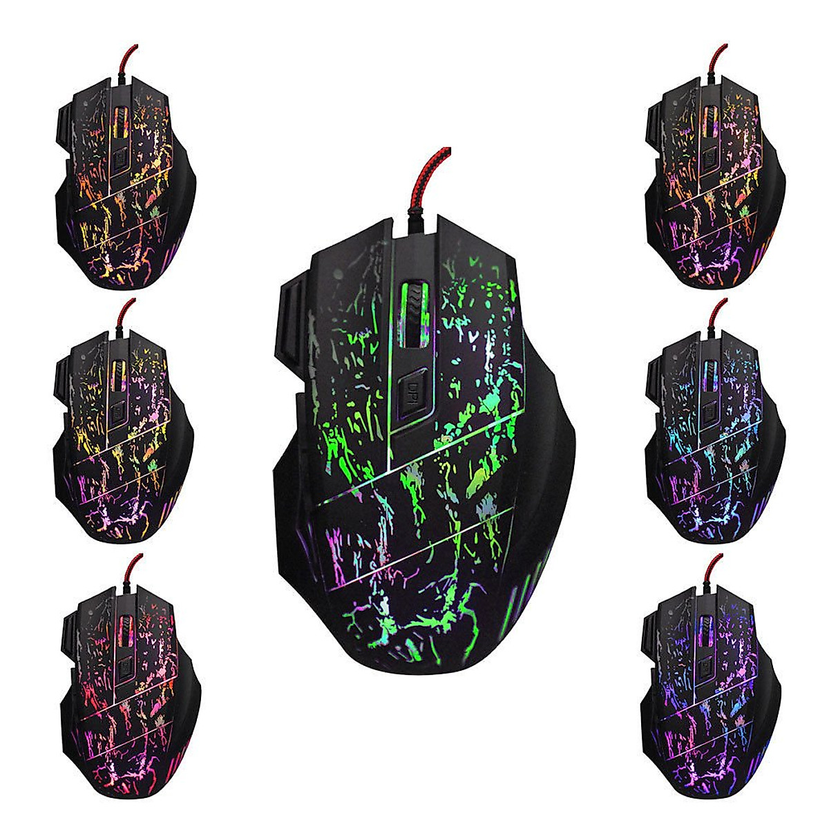 ANDROSET 3Color LED Backlight Wired USB Gaming Keyboard and 2400DPI Mouse Mice Set (1X Gaming Keyboard+ 1X Gaming Mouse)