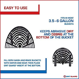 Grit Guard Washboard Bucket Insert - Attaches to Grit Guard Insert