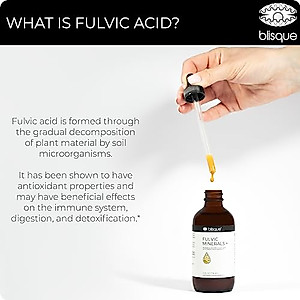 Blisque – Natural Trace Mineral Drops Supplement with Fulvic Acid and Humic Acid | for Detox, Cleanse, Immune Support, Brain Booster, Alkaline Hydration, and Energy | Contains Electrolytes | 4 Ounce