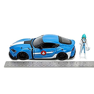Jada Toys Robotech 1:24 2020 Toyota Supra Die-cast Car w/ 2.75" Max Sterling Figure, Toys for Kids and Adults