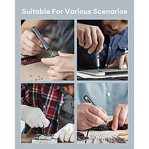 Rush Deer 70-in-1 Electric Screwdriver Set - Rechargeable Mini Precision Power Screwdriver with 64 Magnetic Bits, 5 Torque Settings, For Phone, Laptop, Camera - Cordless and Portable