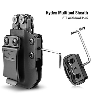 Kydex Multitool Sheath for Leatherman Wave & Plus, Fits Wave Plus, Multi-Tool Not Included (Black)
