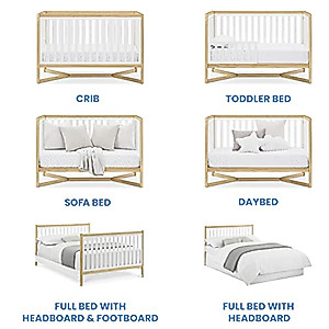 Delta Children Tribeca 4-in-1 Baby Convertible Crib, Bianca White/Natural