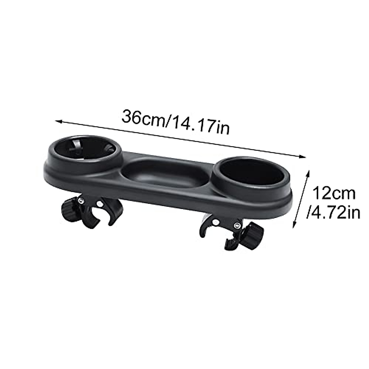 Stroller Snack Tray, 3 in 1 Stroller Cup Holder Clip On Removable Universal Stroller Snack Catcher and Drinks Holder Non Slip (Black)