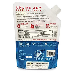 Redmond Real Salt - Ancient Fine Sea Salt, Unrefined Mineral Salt, 16 Ounce Pouch (2 Pack)