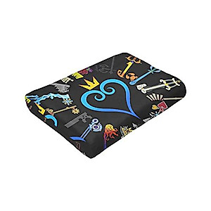 Hearts-Keyblades Ultra Soft Fleece Blanket Flannel Velvet Plush Throw Blanket,60x50in