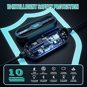 AIMILER Level 2 Tesla Charger(Wireless WiFi APP), 240V, 32 Amp, NEMA 14-50 Plug, 25ft Cord - Portable/Home NACS Connector Electric Car(EV) Charger for Tesla - Compatible with Tesla Model X/Y/3/S