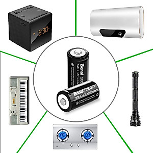 BONAI Rechargeable C Batteries 5000mAh 4-Counts with LCD Battery Charger for C D AA AAA 9V Ni-MH Ni-CD Batteries with D Cells 10,000mAh 1.2V Ni-MH High Capacity High Rate Battery 4 Pack