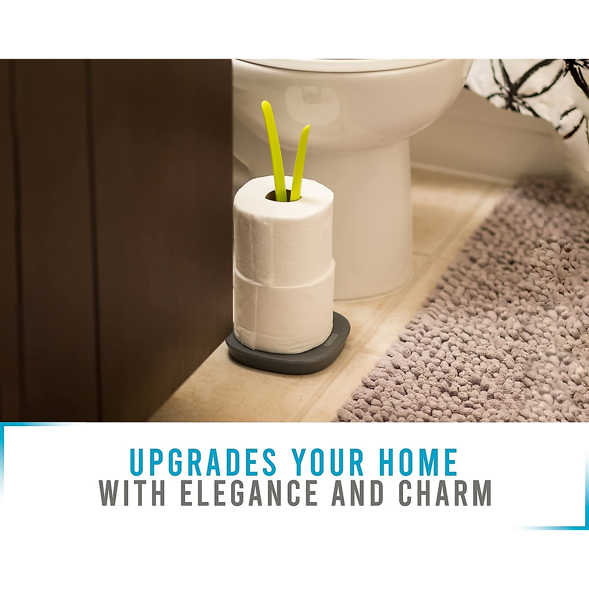 Comfify “Sprout” Decorative Paper Towel Holder or Toilet Paper Holder Vertical Countertop Paper Towel Stand or Toilet Roll Stand - Sturdy No-Slip Base - 11.75” x 6”