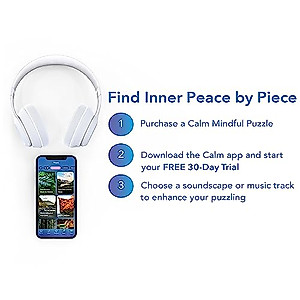 300-Piece Calm Jigsaw Puzzle for Relaxation, Stress Relief, and Mood Elevation, for Adults and Kids Ages 8 and up, Jasper Lake