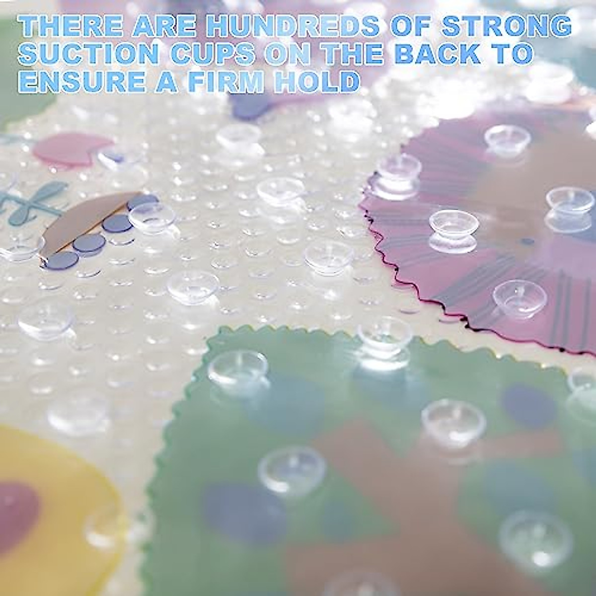 TreeBud Cartoon Non Slip Bath Mats for Kids, Cute Pattern Oval 27 x 15 Inch Shower Mat for Tub, Anti Slip Machine Washable Bathtub Mats for Toddlers Baby Children (Forest Animals)