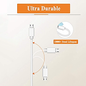 SGUUVAY 6.6 Ft Micro-USB Charging Cord Cables for Samsung Galaxy Tab A 10.1" (2016), Tab E, Tab A 9.7" 7.0" 8.0", Tab 4/3 Tab S 8.4”/10.5” SM-T280/550/580/350/377/290/800 Charger Cable Cords-2 Pcs