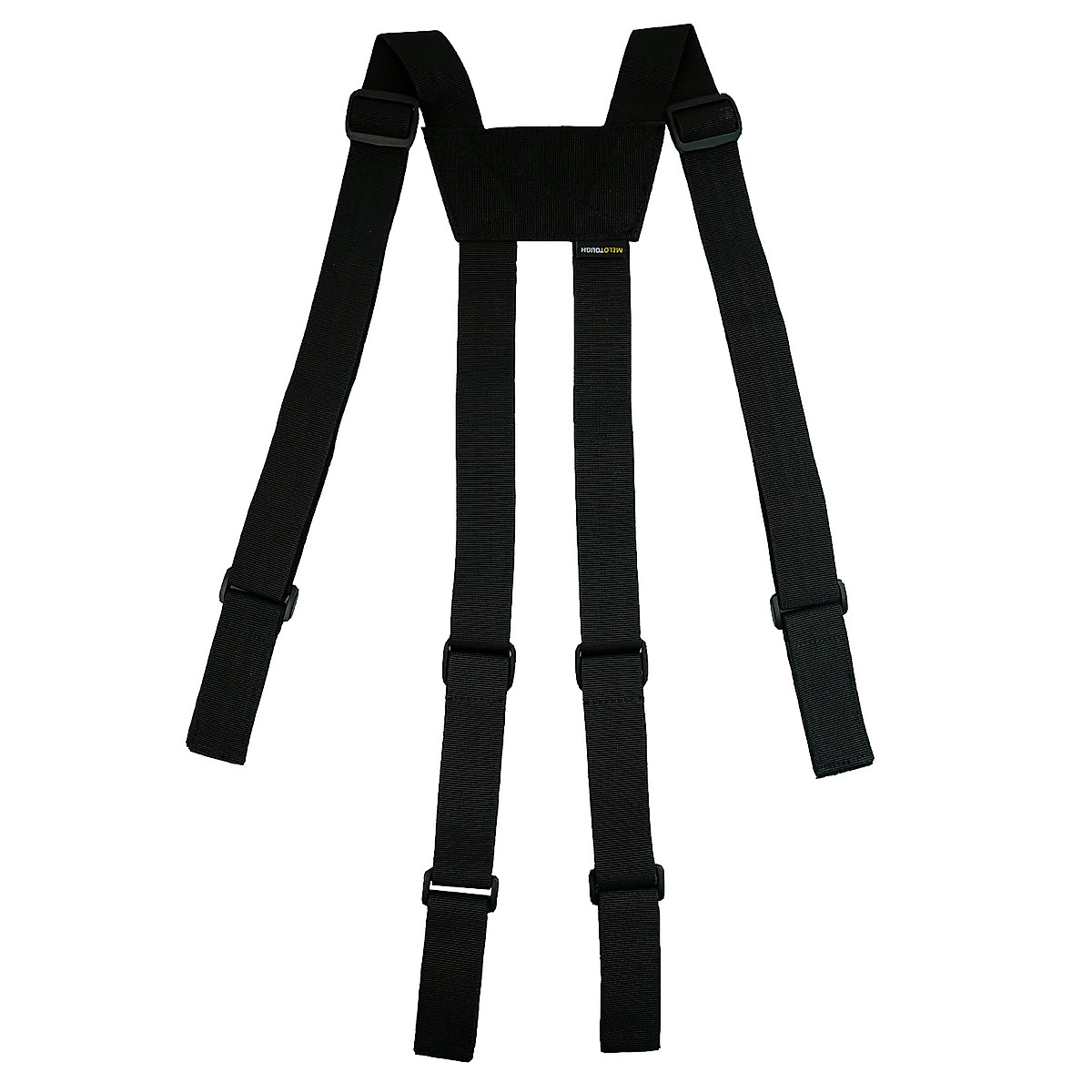 Melo Tough Tactical Suspenders Police Suspenders for Duty Belt with Durable Suspender Loop up 2.25 inch (Black)