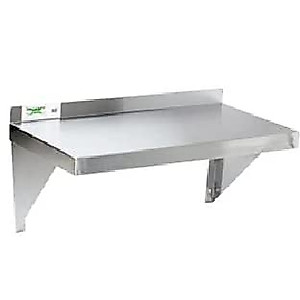 Wall Mount Stainless Steel Shelf 12 x 36 Inch, NSF Certified Shelves, 250 lb Load Capacity Heavy Duty Floating Shelf Kitchen Storage Racks for Restaurant, Hotel and Garage