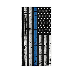 Thin Blue Line Police Flag Hand Towel 30 x 15 in