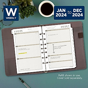 AT-A-GLANCE 2024 Weekly & Monthly Planner Refill, 5-1/2" x 8-1/2", Desk Size, Loose-Leaf (481-285Y-24)