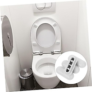 Gadpiparty 4pcs Toilet Seat Gasket Bidet Bumpers Toilet Seat Bumper Toilet Cushioning Pads Silicone Toilet Lid Bumper Toilet Gaskets Toilet Bumper Pads Toilet Buffer Pads Plastic Light Grey