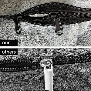 Giant Fur Bean Bag Chair Cover for Kids Adults, (No Filler) Living Room Furniture Big Round Soft Fluffy Faux Fur Beanbag Lazy Sofa Bed Cover,Snow White,6FT 180 * 90cm(Snow White)