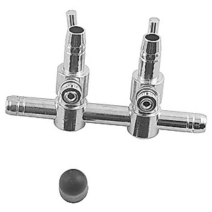 DGZZI Air Distributor Splitte 2PCS 2-Way Stainless Steel Air Flow Splitter Pump Lever Control Valve forAquarium Fish Tank