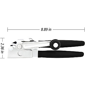 Crank Handle Commercial Can Opener - Heavy Duty Can Opener - Ergonomic Cushioned Handle - Manual Hand Can Opener