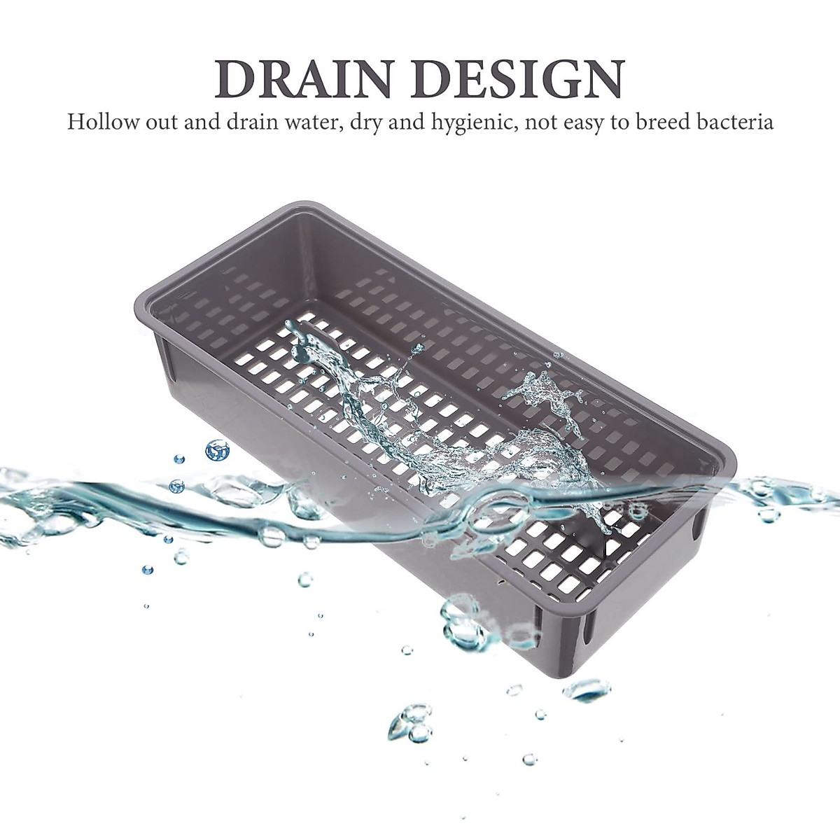 Zerodeko Chopsticks Case with Lid Chopsticks Container Cutlery Case Cutlery Holder Box Kitchen Utensils Gadgets Storage Organizers White