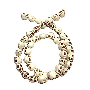 KJHBV 2 Sets Skull Loose Beads Retro Earrings Beads for Friendship Bracelets Beads for Crafts Bracelet Making Supplies Gemstone Loose Beads Skull Head Bead Beading Kits Exquisite Beads