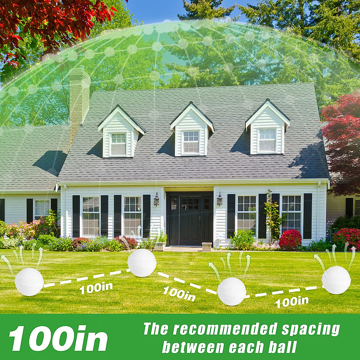 24 Pack Deer Repellent, Rabbit Repellent, Deer Deterrent, Powerful Deer Repellent for Yard, Keep Deer Out from Fence Plant Trees Garden Home