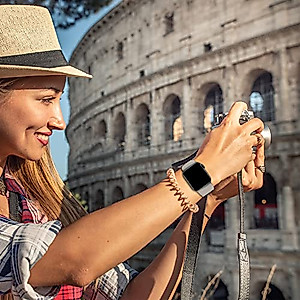 NUKELOLO Sport Band Compatible for Apple Watch Band 45mm 44mm 42mm 41mm 40mm 38mm with Screen Protector Case, Men Women Soft Silicone Strap for iWatch Series 7 6 5 4 3 2 1 SE(40mm-Stone)