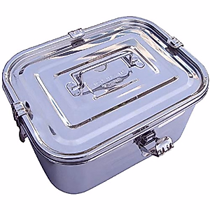 Stainless Steel Rectangular Kimchi Food Storage Container (5L / 168oz / 10.6")